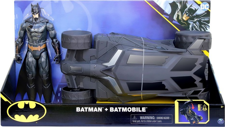 Grande Batmobile 39 CM + Figurine 30 Cm Voiture Batman 20137825
