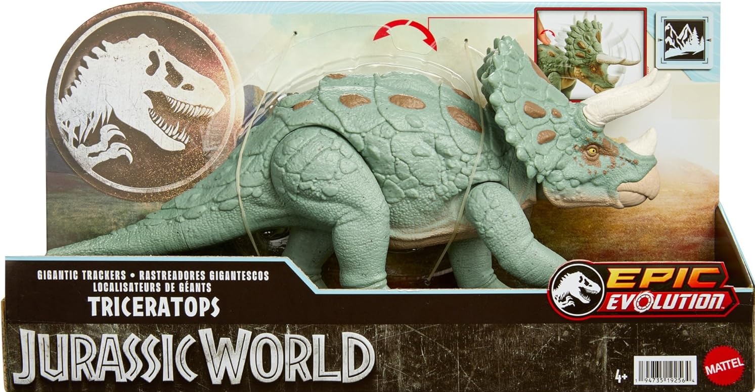 Mattel KTK79 Jurassic world Dinosaure triceratops 35 cm Dino epic ...