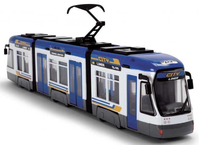 Tramway miniature à friction City Liner bleu 46 cm Dickie Toys